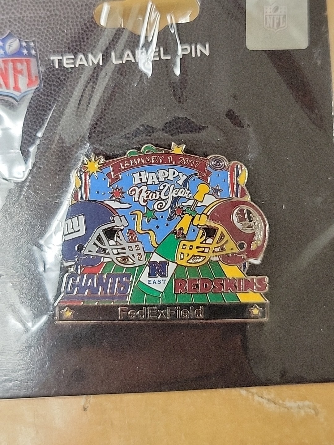 New York Giants VS Washington Redskins Commanders Game day Pin 1/1/2017 ...