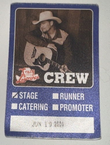 6/19/04 Tracy Lawrence Country Music Concert Crew Sticker Ticket Stub ...