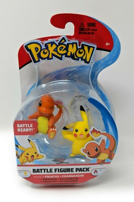 Pikachu & Charmander Battle Figure Pack S1 Pokemon Wicked Cool Toys ...