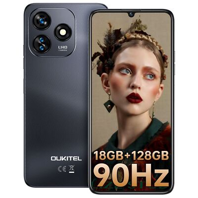 OUKITEL C51 Mobile Phones 18GB+128GB 4G Smartphone Android 13 6.8 inch ...