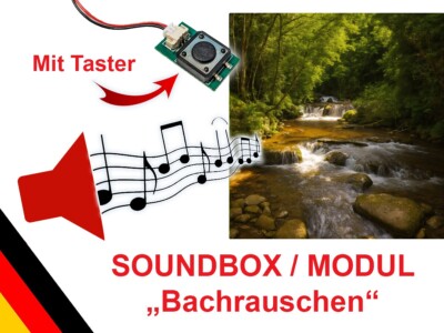 Soundbox Soundmodul "Bachrauschen" Modellbahn Sound mit Lautsprecher ...