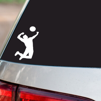 Volleyball player sticker All size regular & Chrome Mirror Vinyl Colors ...