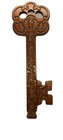 WOOD Carved Ornate Car Vehicle Key shape Wall Holder 18" 5 Hooks ...