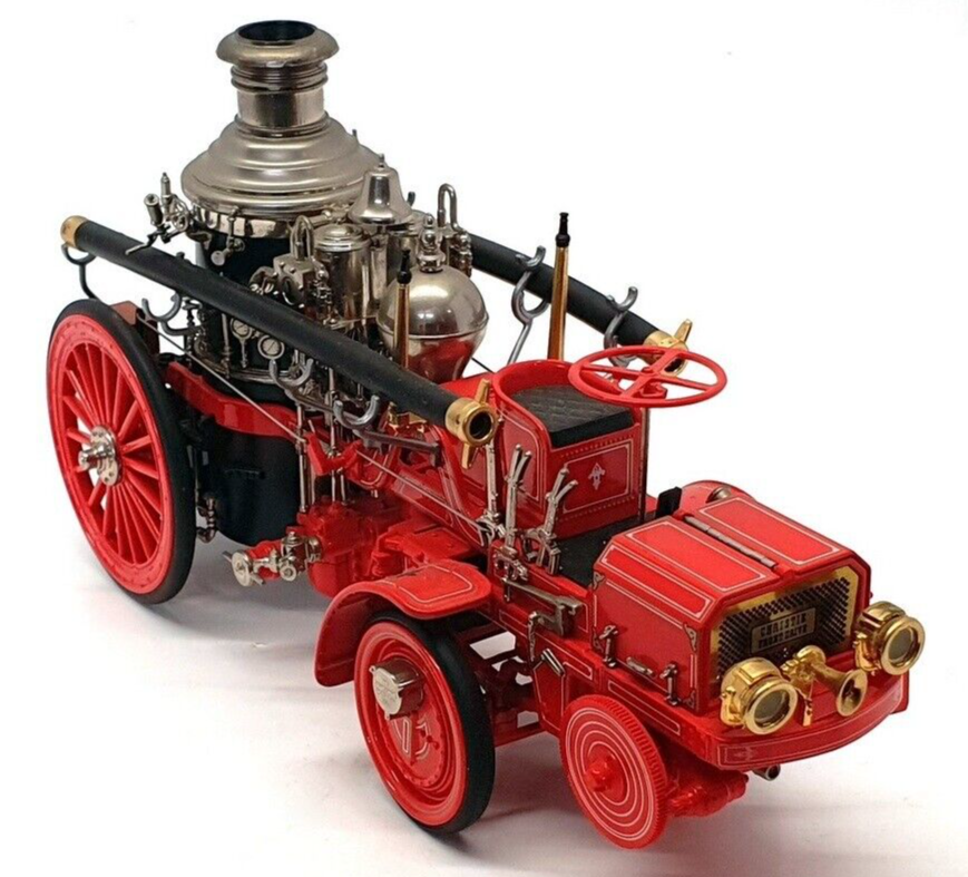 Fire Engine Truck Vintage Classic Antique Red Metal Pumper Car Pickup ...