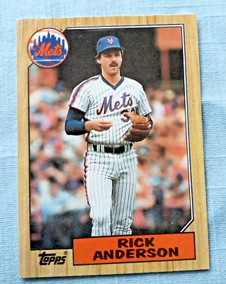 1987 Topps #594 Rick Anderson Pitcher New York Mets FREE shipping | eBay