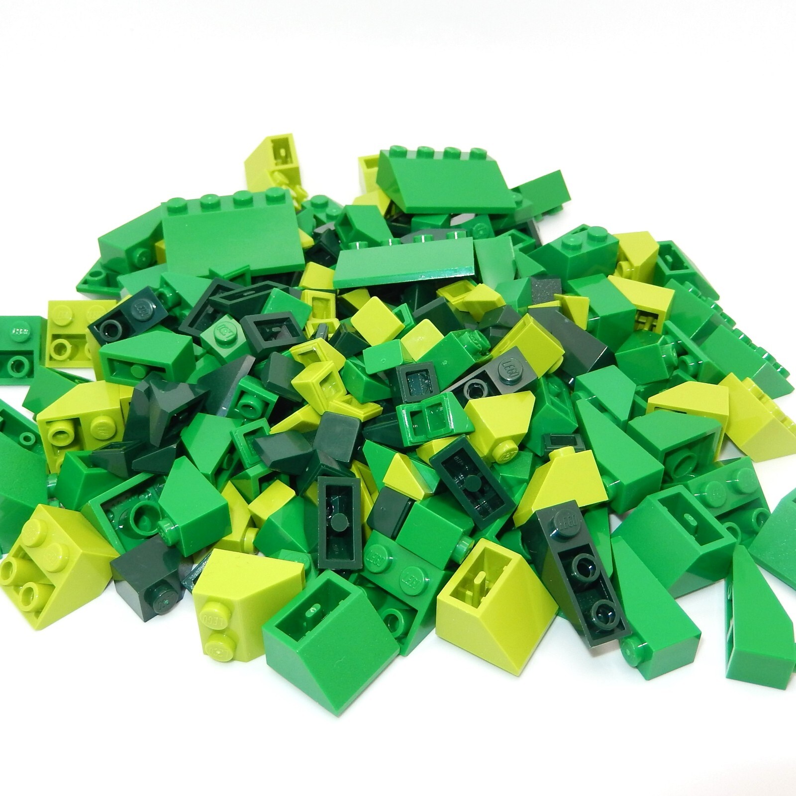LEGO Bricks, Slopes - Roof Tiles / Green / 239 Pieces | eBay