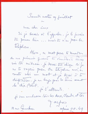 EI99-L.A.S-JACQUES POREL-ÉCRIVAIN-[FILS DE RÉJANE]-[HENRI JEANSON]-1969 ...