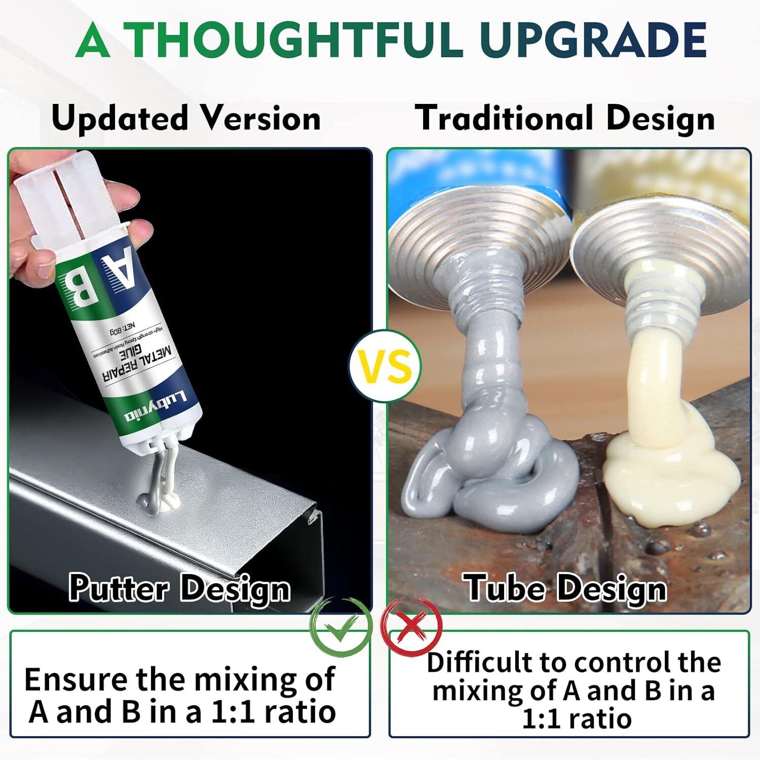 STRONGEST METAL STEEL ALUMINUM BOND PERMANENT FIX GLUE EPOXY COLD WELD ...