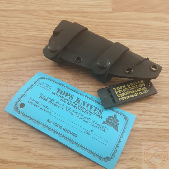 Tops Knives Cut Combat Drop Point Tan Handle Fixed Blade Knife Cut-40 ...