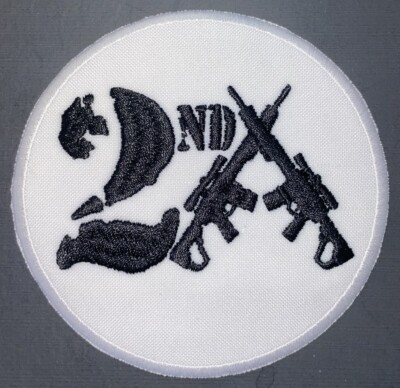 2nd Amendment US Constitution Gun Rights Patch White Hook & Iron-On ...