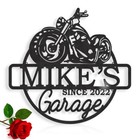 Personalized Motorcycle Garage Metal Signs, Custom Mechanic Workshop ...