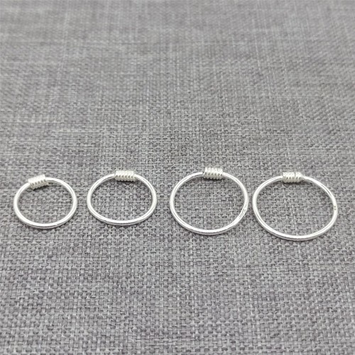 10prs of 925 Sterling Silver Shiny Earring Hoops Ear Wire Hoop 8mm 9mm ...