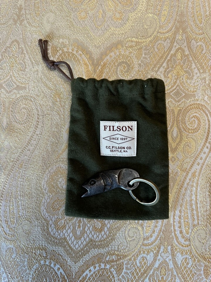 Filson Trout key fob keychain with Filson Bag | eBay