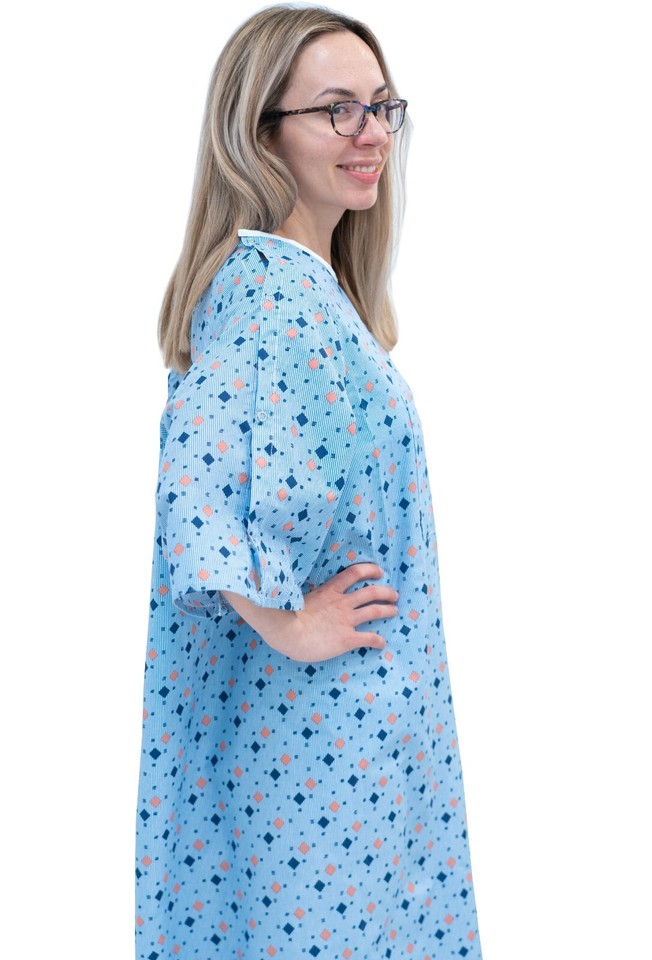 3 Pack - Unisex Hospital Gown IV Snap Sleeves - Fits Small to 2XL | eBay