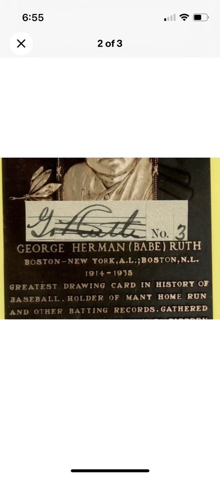 RARE Babe Ruth Autograph Card ( Beckett ) *HOF* [GOAT] | eBay