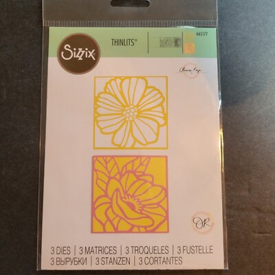 Sizzix Thinlits Floral Card Fronts Olivia Rose 3 Pcs. #665177 | eBay