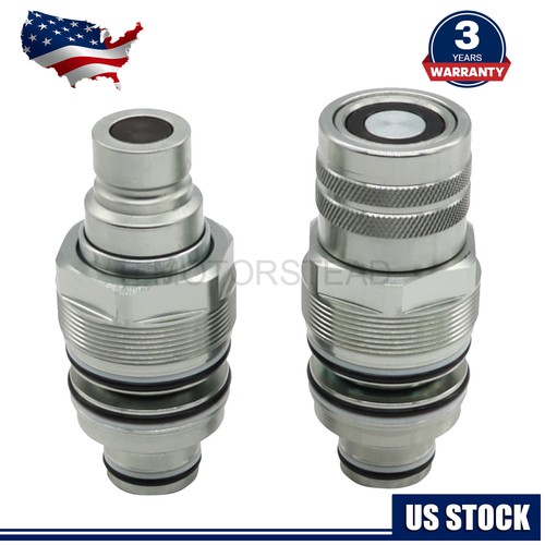 6679837 6680018 2X Male & Female Flat Face Coupler Kit For Bobcat T250 ...