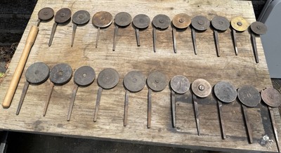 23 Antique Bookbinding Leather Embossing Gilding Roller Tools +Coe's ...