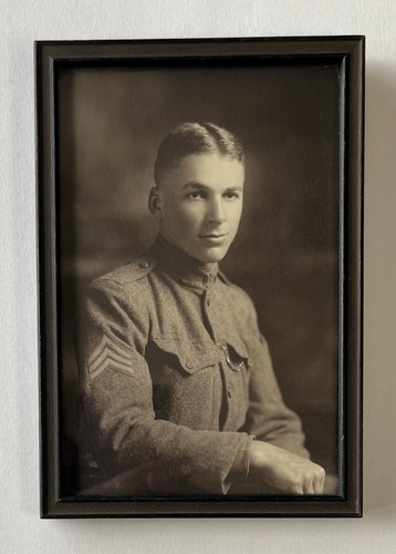 Original WW1 US Army Sargent Studio Photograph Framed Soldier Shepard ...