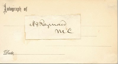 HENRY JARVIS RAYMOND - SIGNATURE(S) | eBay