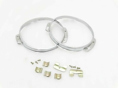 Fits SUZUKI SAMURAI GYPSY HEADLIGHT HEAD LAMP CHROME BEZEL RING RIM SET ...