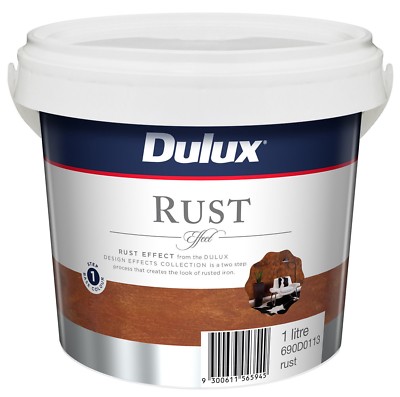 Dulux DESIGN RUST EFFECT PAINT 1L Step-1 Interior & Exterior, Water ...