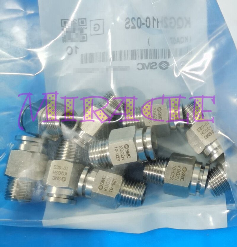 10PC/Bag SMC KQG2H10-02S Gas joint Stainless steel straight through ...