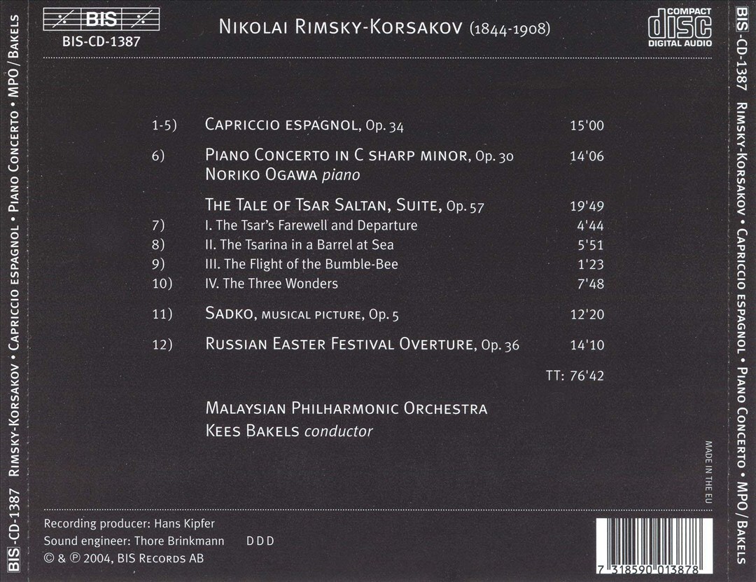 NORIKO OGAWA RIMSKY-KORSAKOV: CAPRICCIO ESPAGNOL; PIANO CONCERTO; SADKO ...