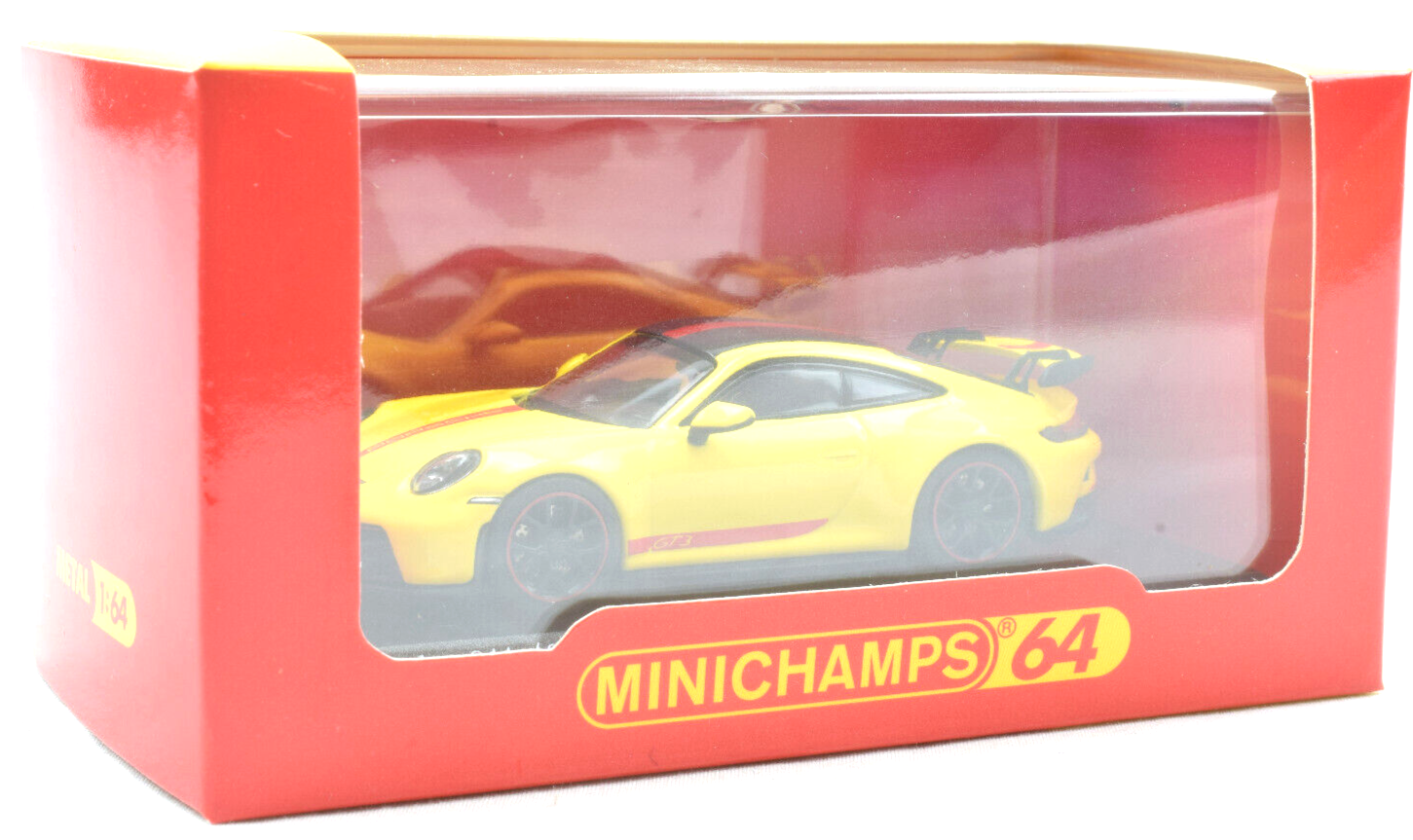 Minichamps 64 Racing Yellow Porsche 992 911 GT3 1:64 Scale Diecast Car ...