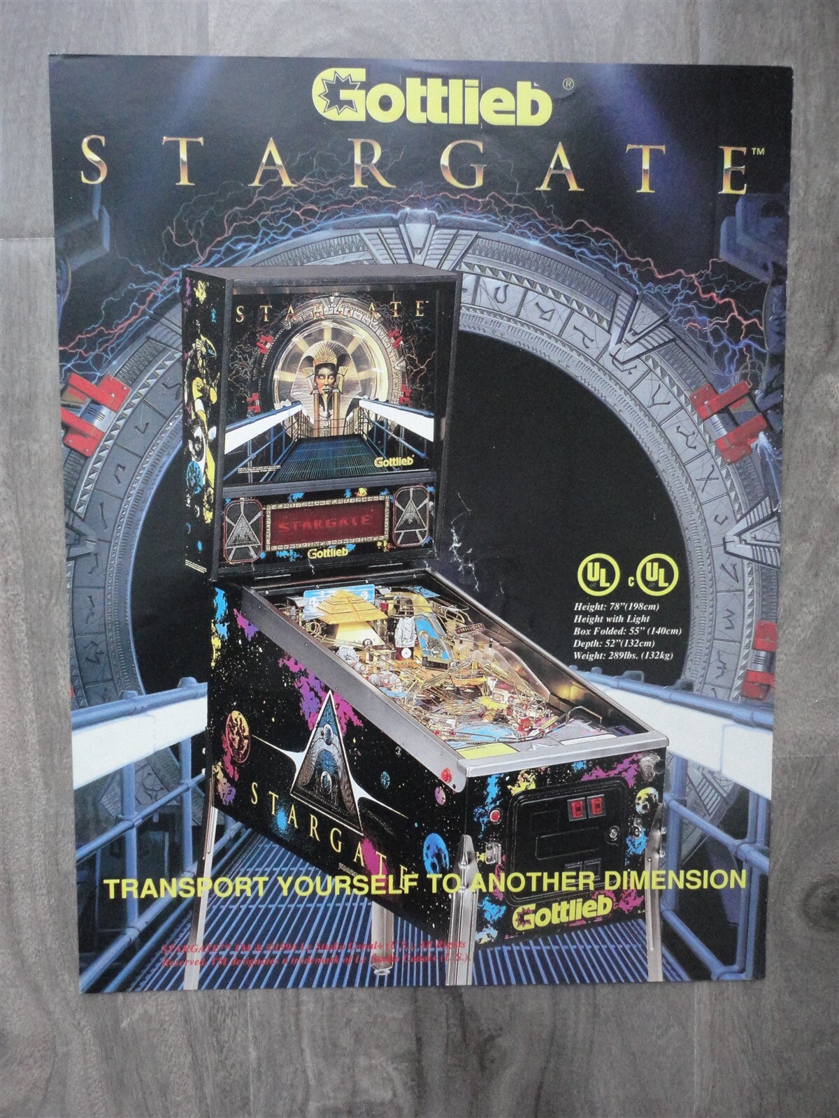 Stargate Pinball Machine Flyer / Original Brochure D | eBay