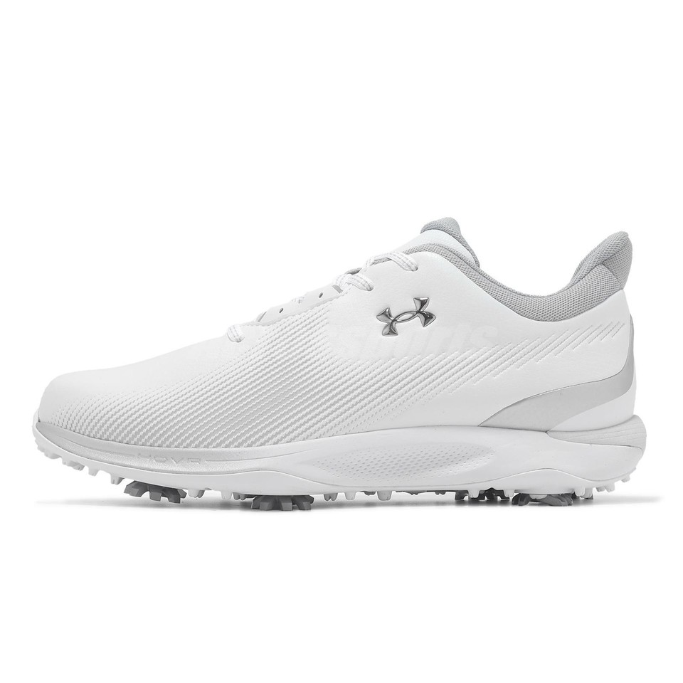 Under Armour Drive Fade Wide UA White Men Golf Waterprof Spikes Shoe ...