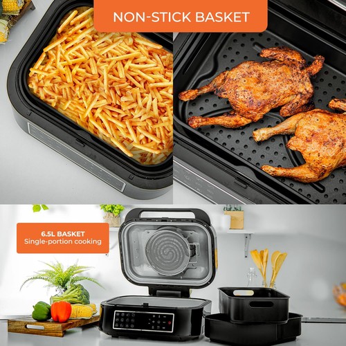 Air Fryer Grill Vortex Rapid Healthy Cooker 6.5L Touchscreen Smart ...