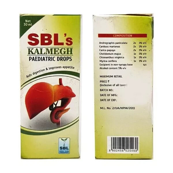 SBL Kalmegh Drops (30 ml X 2) used in indigestion, flatulence ...