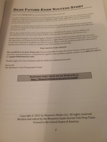 Mometrix Test Preparation SIE Exam Secrets Study Guide | eBay