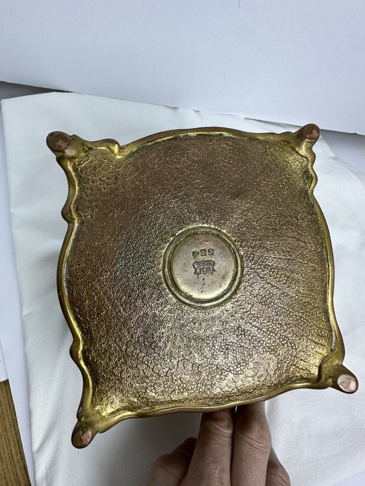 Antique Weidlich Brothers Metal Floral Jewelry Casket Trinket Box ...