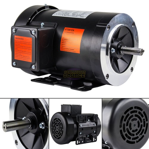 3 HP Electric Motor 3 Phase 56HC Frame 3600 RPM TEFC 208 230V 460 Volt ...