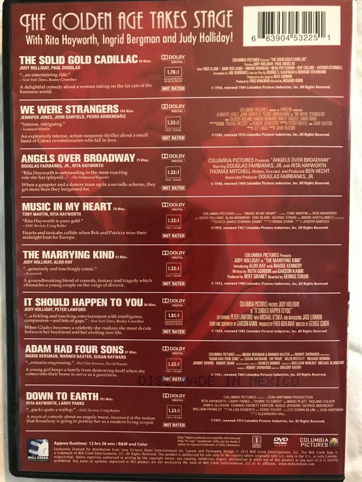 Silver Screen Romances: 8 movie collection (2 DVDs, 2014, Mill Creek ...