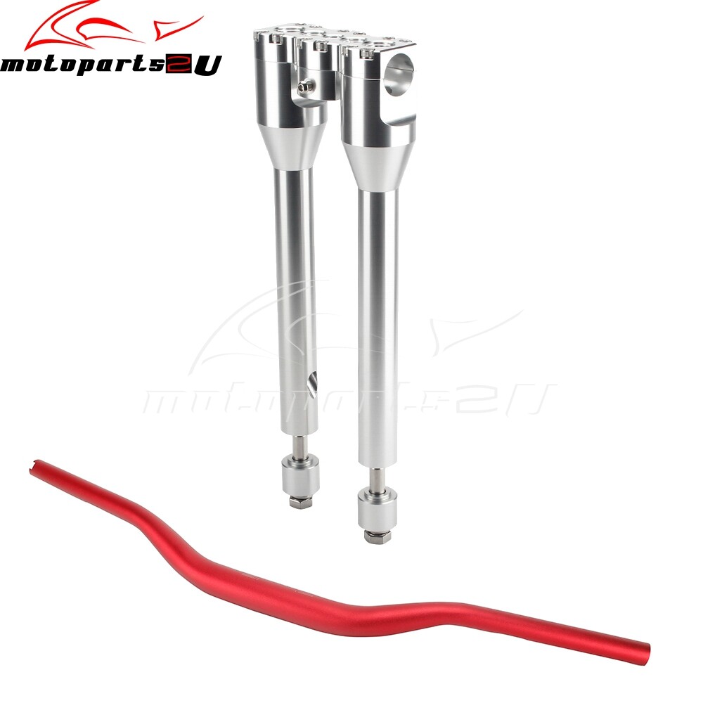 Universal 1-1/2" 38mm Motorcycle Handlebars Drag Bar 12'' Riser For ...