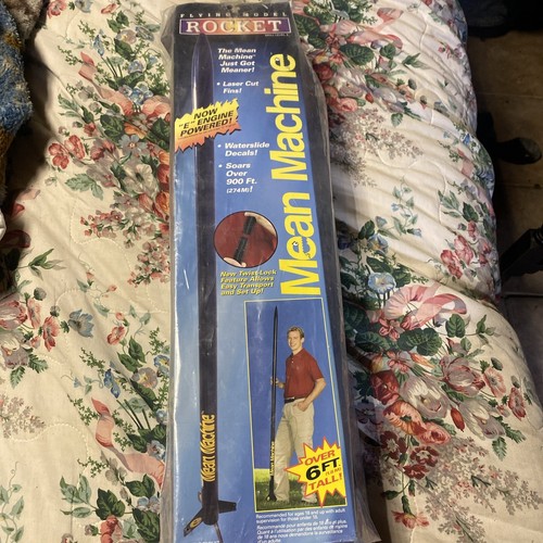 ESTES MEAN MACHINE FLYING MODEL ROCKET KIT plastic level 2 New In Box ...