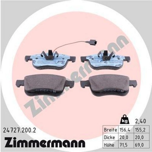 Zimmermann Brake Pad Front Set 24727.200.2 | eBay Australia