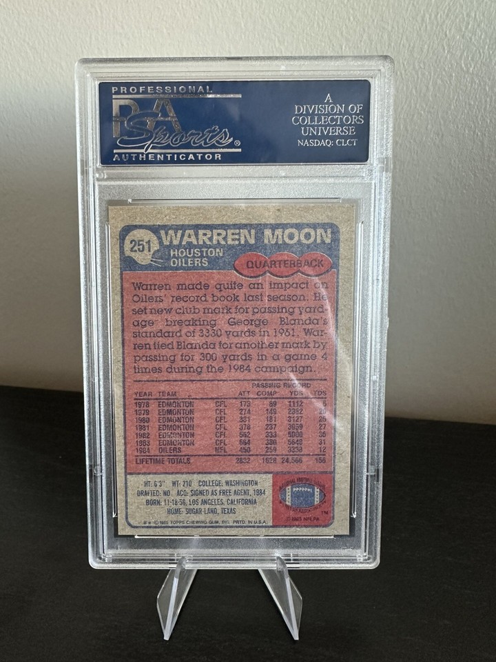 1985 Topps #251 Warren Moon Rookie RC PSA 7 NM! | eBay