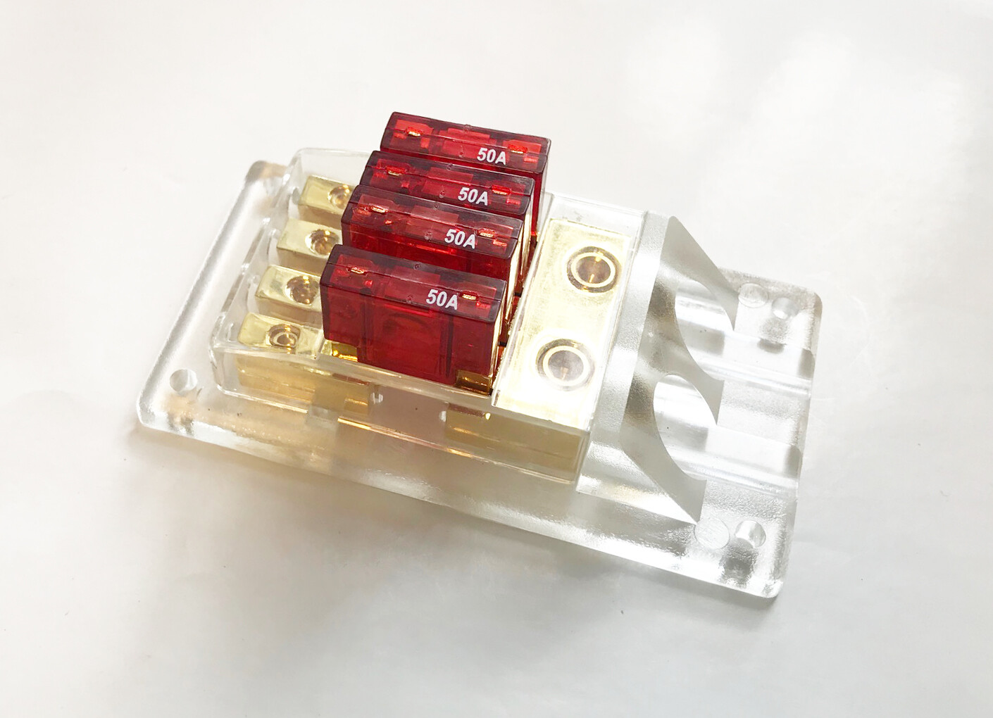 MAXI FUSE GOLD DISTRIBUTION BLOCK 3x4 GA IN & 4x8 GA OUT PLUS 4 PCS ...