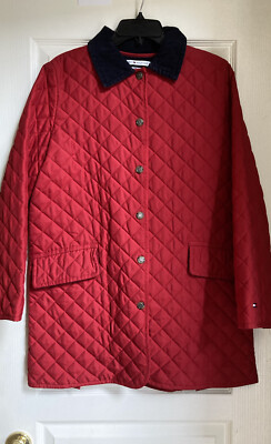 Tommy Hilfiger Quilted Jacket Red Barn Coat Quilted Women’s Navy ...