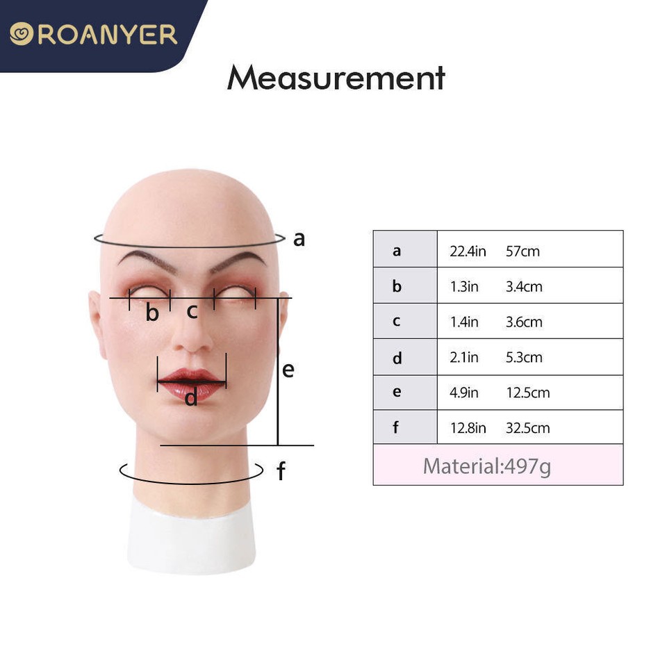 Roanyer Female Mask Realistic Silicone Mask Real Mask For Cosplay ...