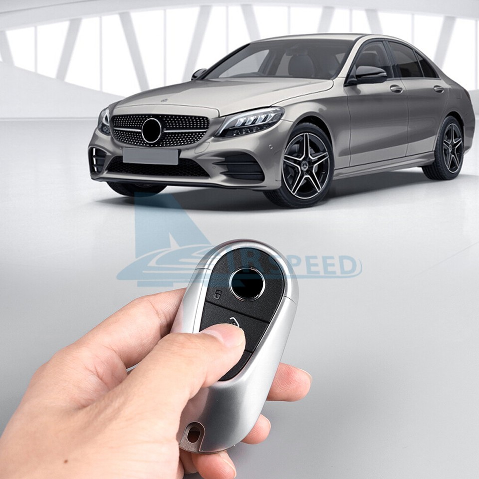 Car Key Shell Matte Silver For Mercedes Benz C S Class W206 W223 S580 ...