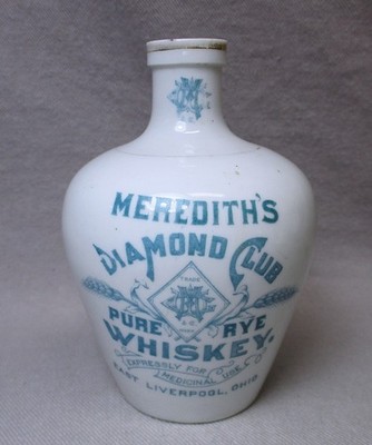 Meredith's Diamond Club Pure Rye Whiskey 4 1/2" Mini Crock East ...