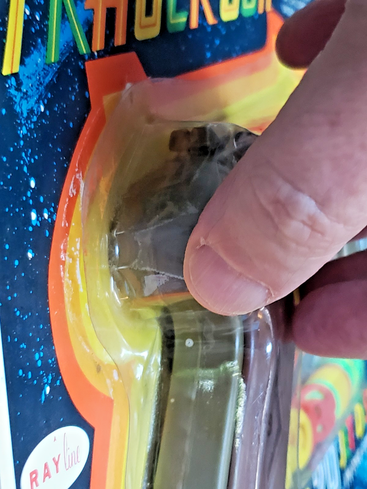 Vintage Rayline Gold Tone Plastic Tracer Disc Toy Gun & Discs Mint on ...