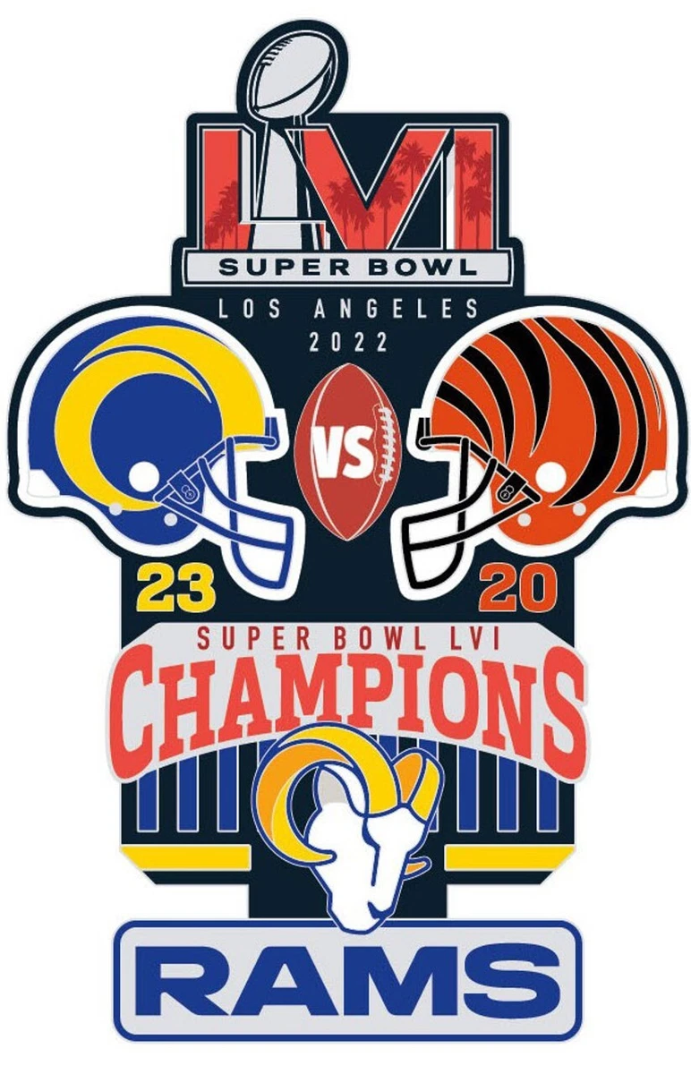 Los Angeles Rams Super Bowl LVI (56) Champs Pin W/ Score