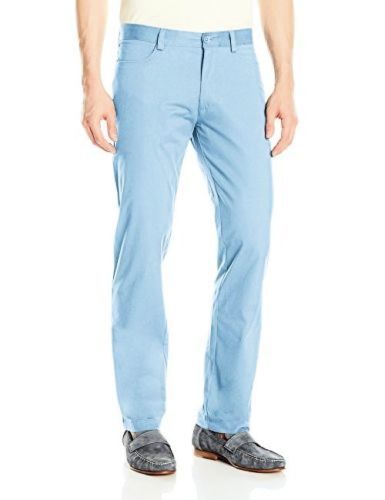 Calvin Klein Slim Fit 4-Pocket Aqua Stone (Blue) Men's Pants W:34 L:34 ...