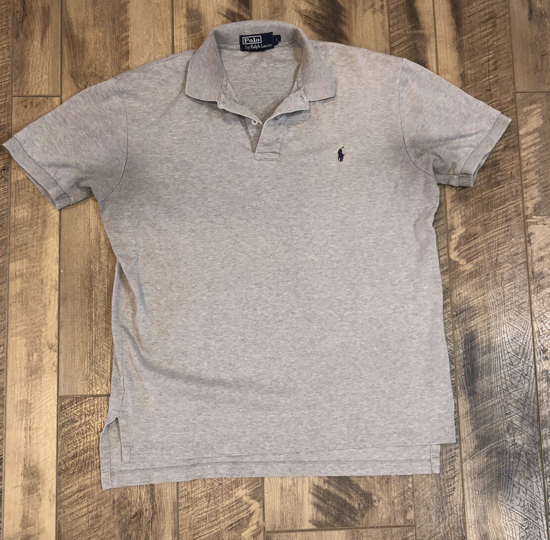 Polo Ralph Lauren Gray Classic Polo Mens Large - Gem